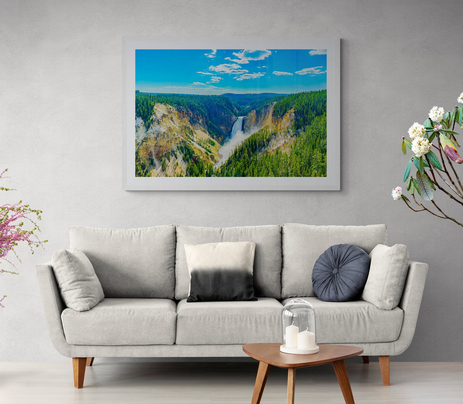 Lower Yellowstone Waterfall Photography Print, Landscape Wall Art, Wall ...