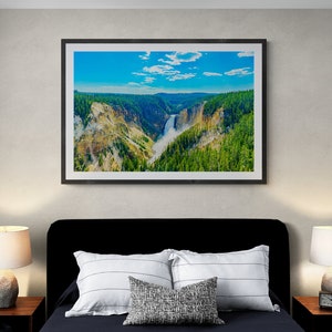 Lower Yellowstone Waterfall Photography Print, Landscape Wall Art, Wall ...