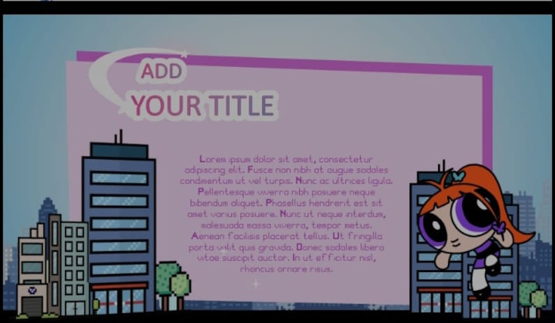 Powerpuff Girl Canva / Powerpoint Template - Etsy