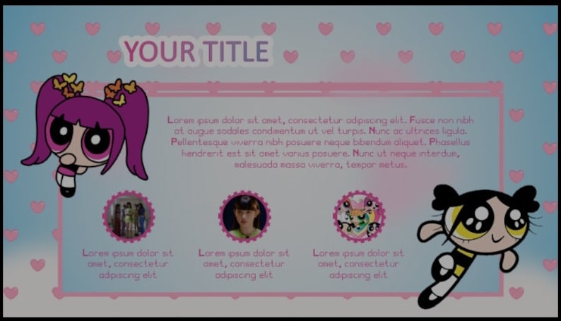 Powerpuff Girl Canva / Powerpoint Template - Etsy