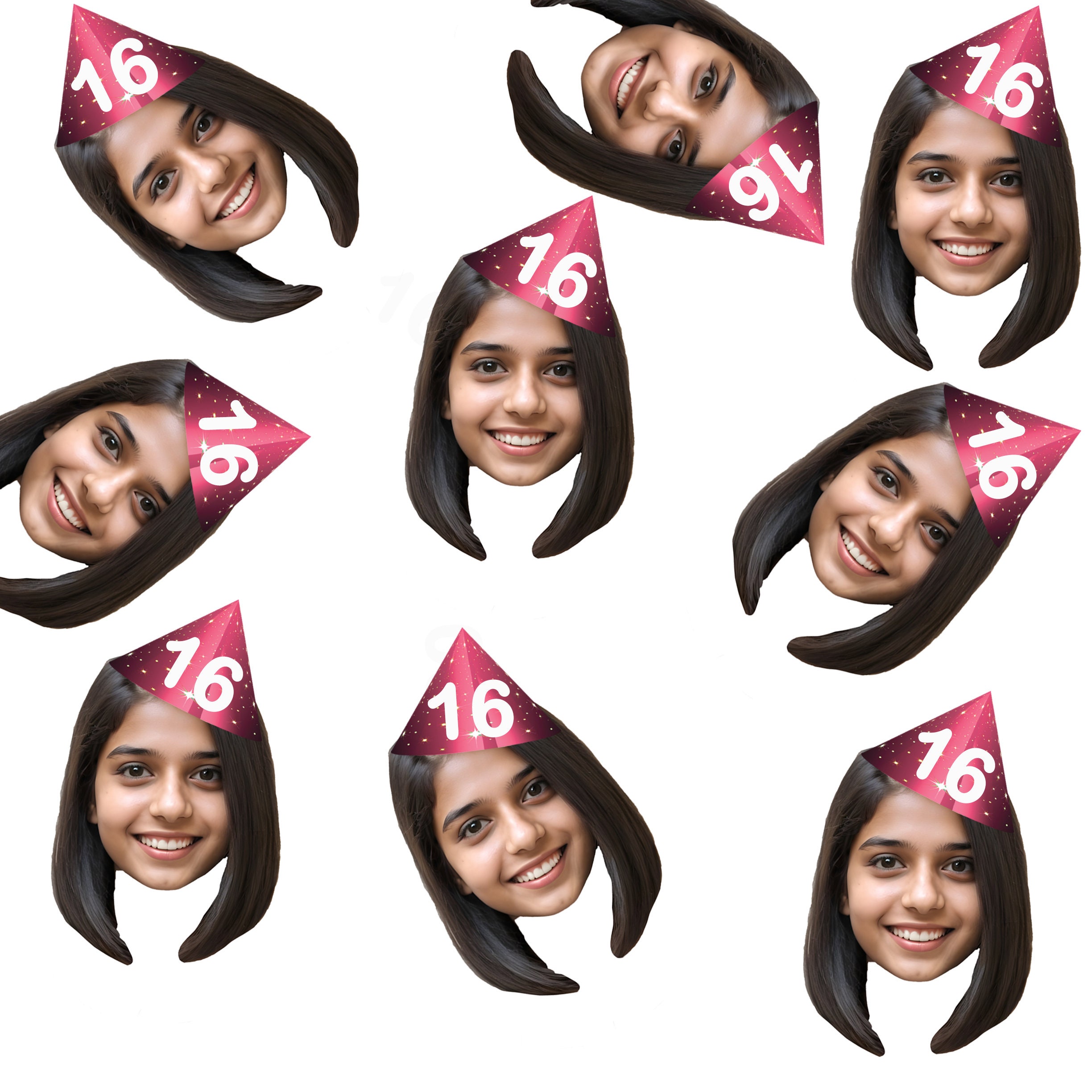 30th Birthday Custom Photo Face Garland Banner Cutout Party Decorations ...