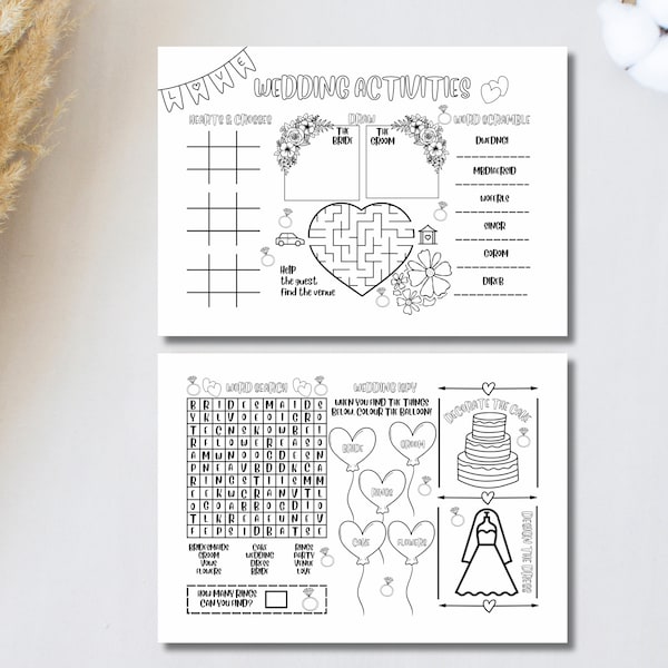 Kid Wedding Activity - Etsy