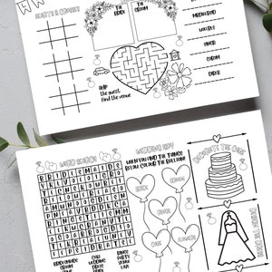 Printable Wedding Colouring Placemat, Kids Wedding Activity Sheet ...
