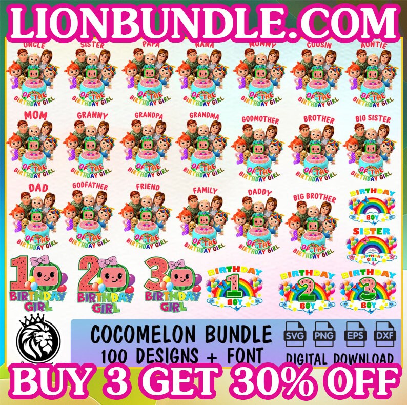 Coco Melon Svg Bundle, Coco Svg, SVG Bundle, Files Svg Bundle, Layered ...