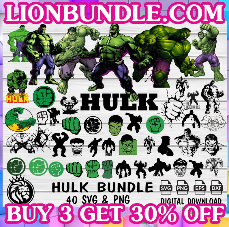Hulk Svg, Superhero Clipart, Svg Bundle, Files Svg Bundle, Layered ...
