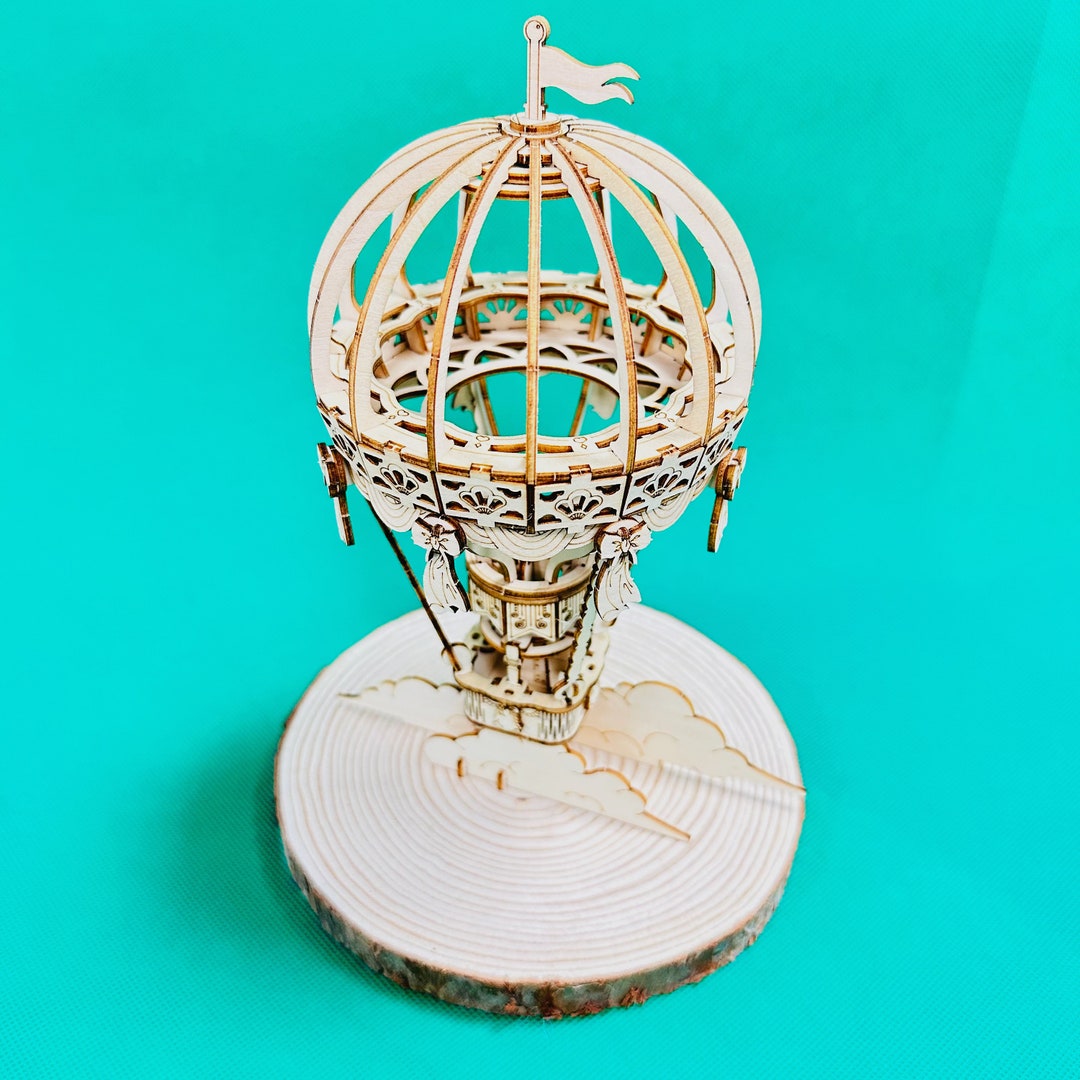 DIY 3D Wooden Air Hot Balloon Puzzles, Beautiful Home Decorations ...