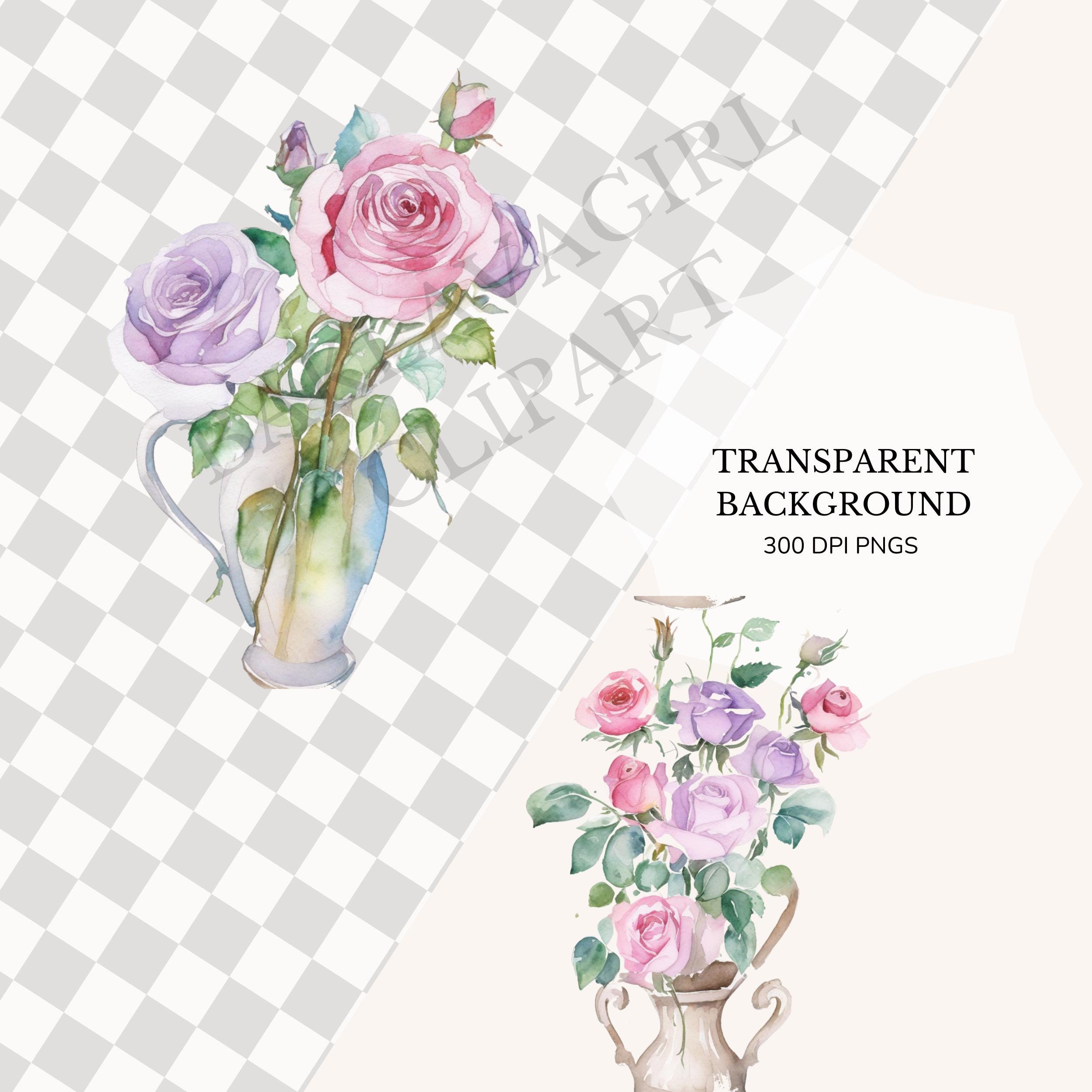 Watercolor Wild Rose Clipart | Rose Watercolor Clipart | Rose Clipart ...