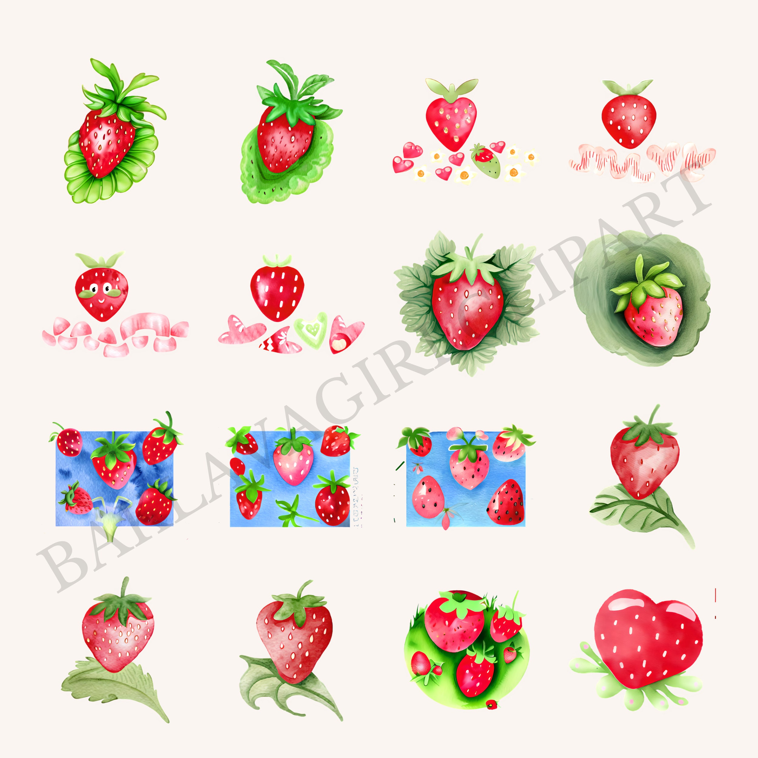 Strawberry Clipart Strawberry Plant Strawberry Graphics Strawberry ...