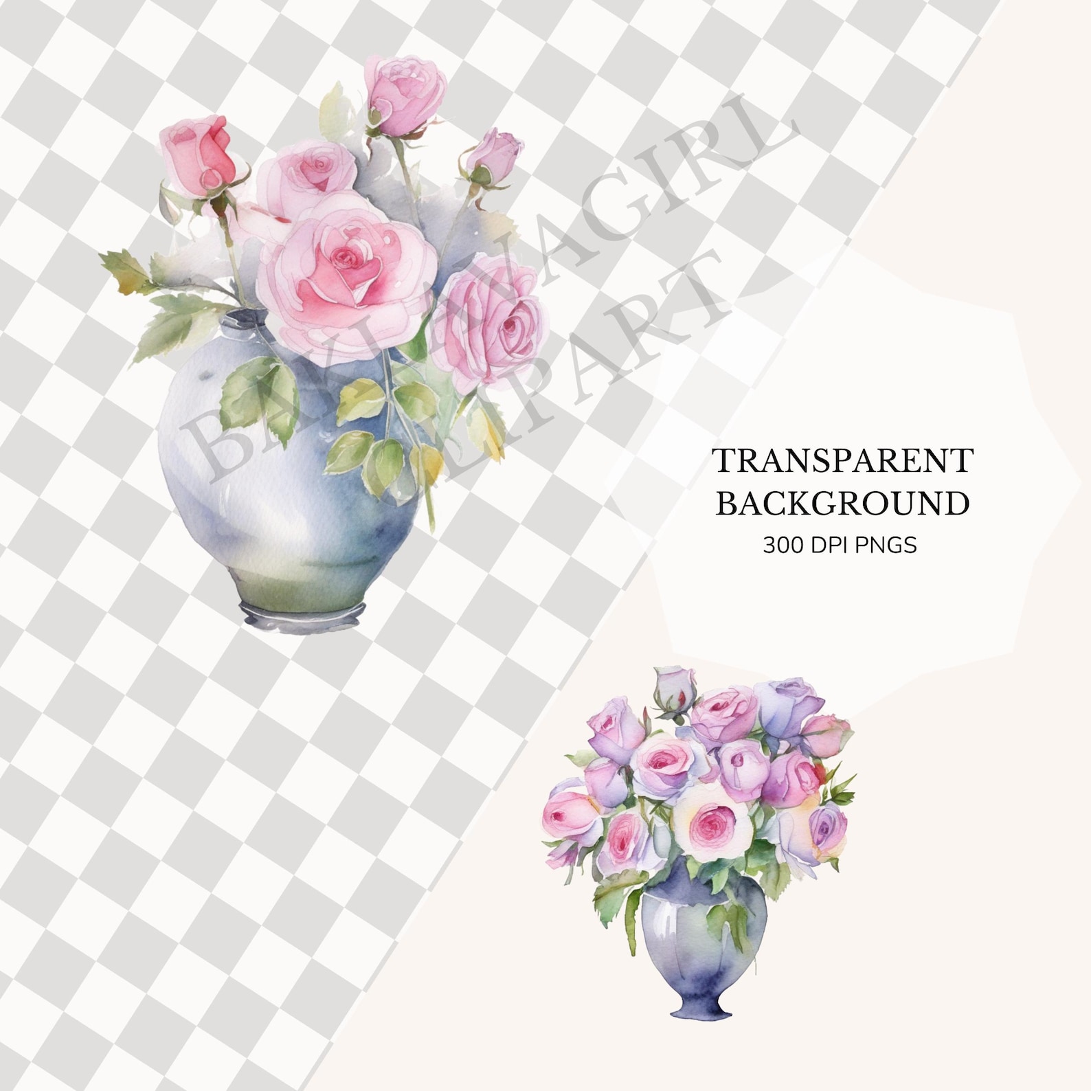 Watercolor Wild Rose Clipart | Rose Watercolor Clipart | Rose Clipart ...