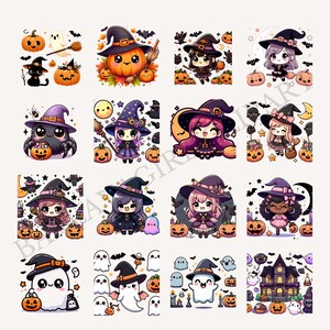 Kawaii Clipart Cute Halloween Kawaii Clipart Kawaii PNG 300 DPI Cute ...