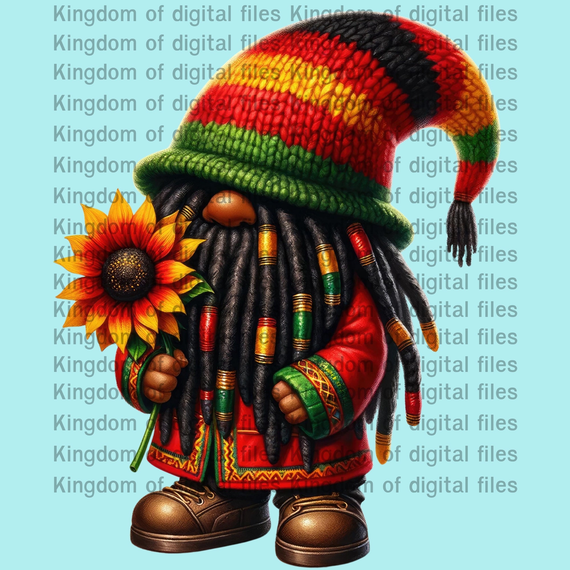 Watercolor Juneteenth Gnome Gnome 72 Png Clipart Bundle, Black History ...