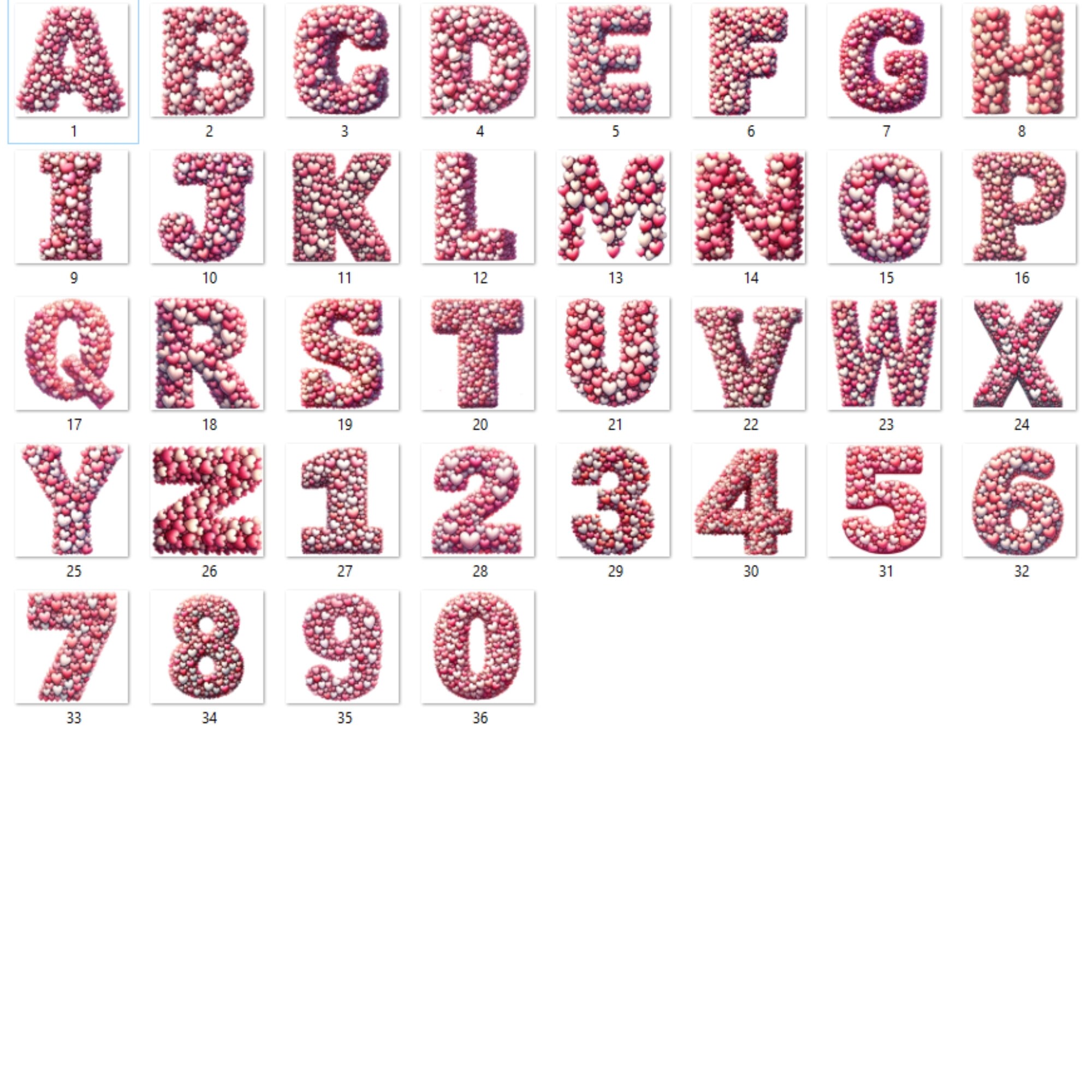 Valentines Doodle Alphabet Letters PNG, Clip Art, Bundle, Valentines ...