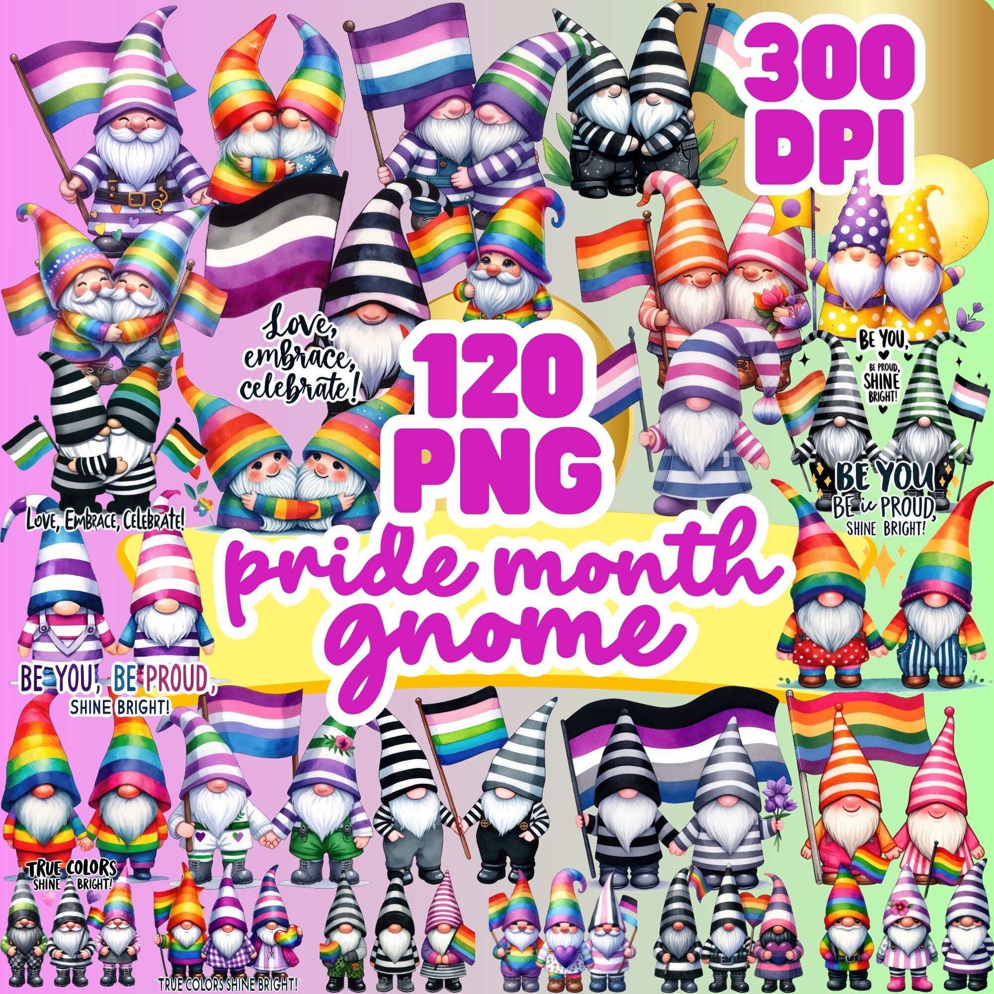 LGBT Gnome 120PNG Pride Month Gnome PNG, Pride Gnome Clipart, Diversity ...