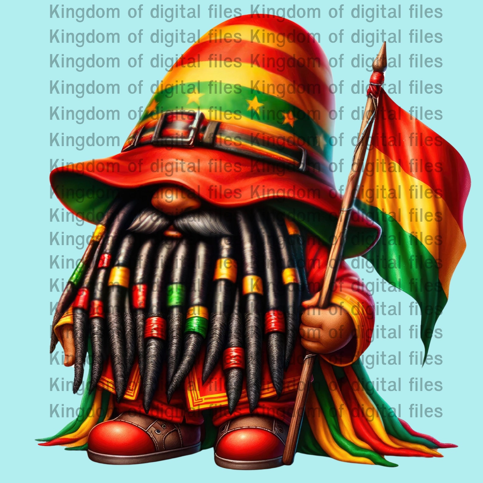 Watercolor Juneteenth Gnome Gnome 72 Png Clipart Bundle, Black History ...