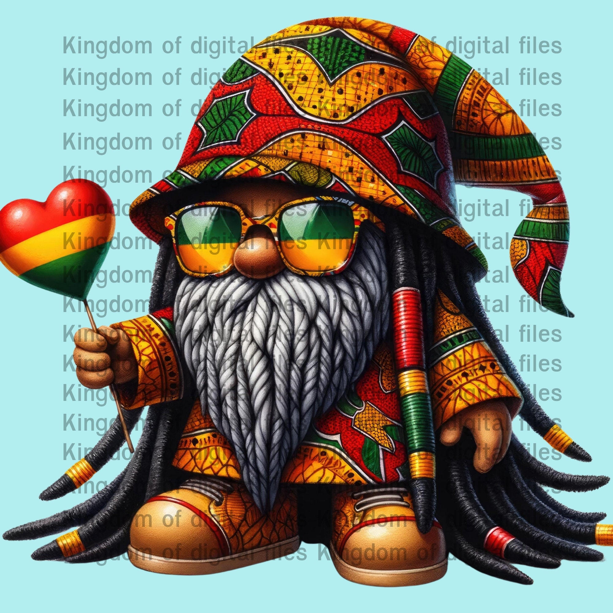 Watercolor Juneteenth Gnome Gnome 72 Png Clipart Bundle, Black History ...