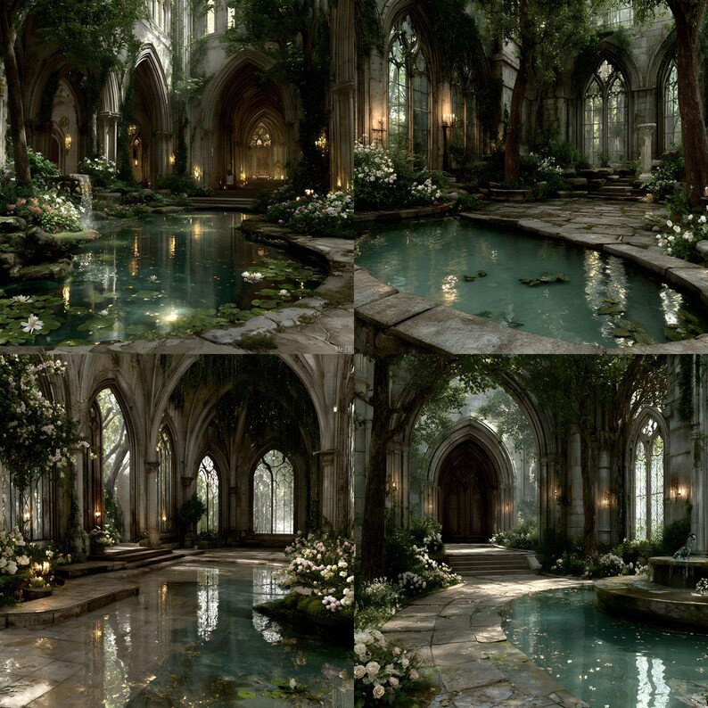 Elven Cathedral Garden Digital Backdrop Magical Elf Portrait Prop ...