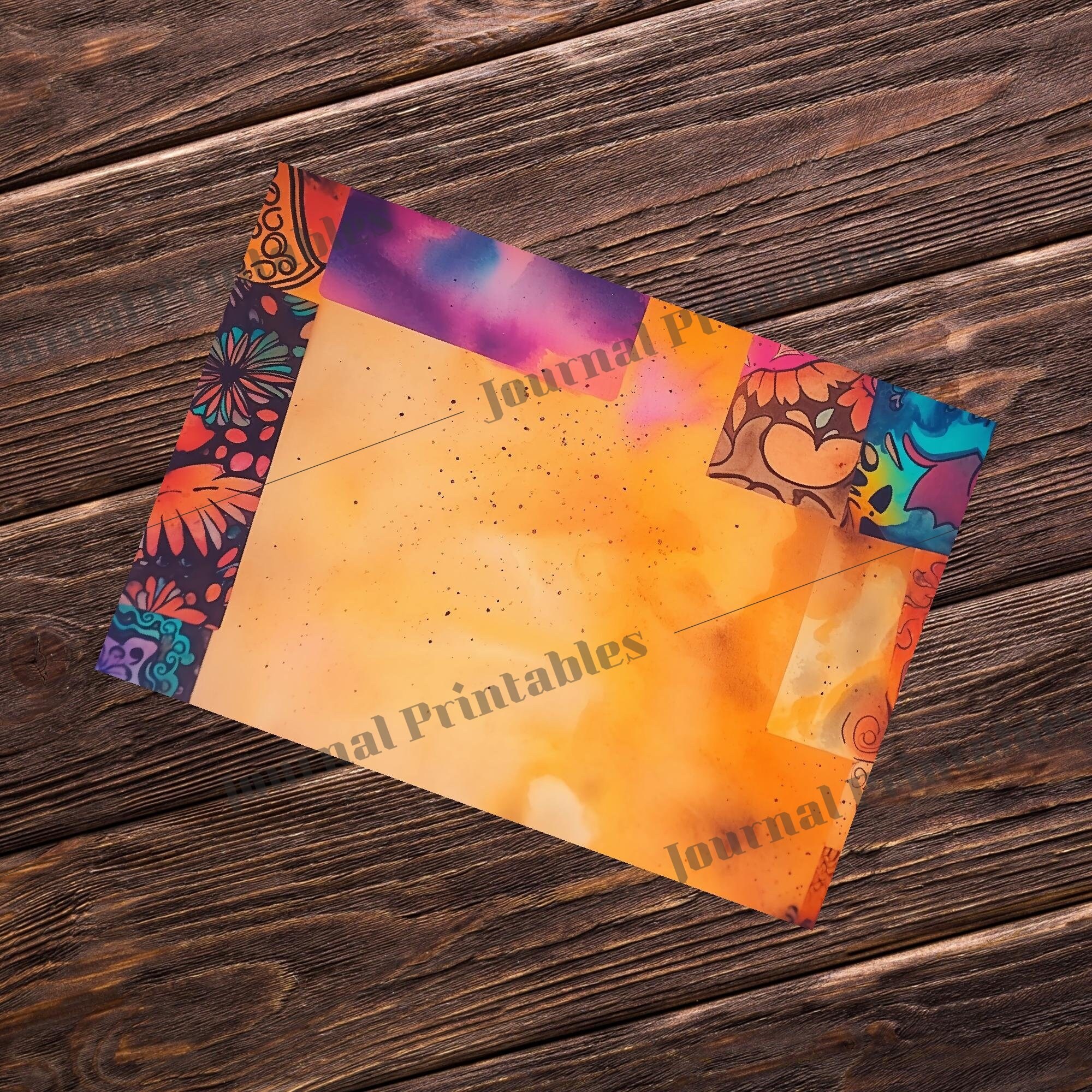 Hippie Junk Journal Papers Hippy Floral Ephemera, Floral Printable ...