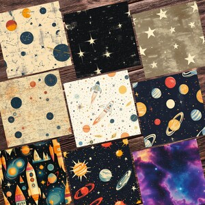 100 Space and Celestial Seamless Digital Papers, Space - Commercial Use ...