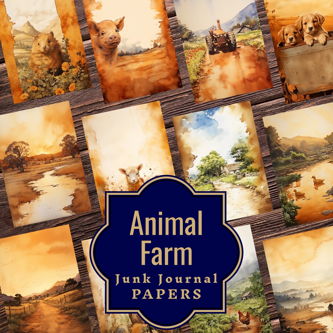 Animal Farm Junk Journal Papers Animal Farm Ephemera Papers Junk ...