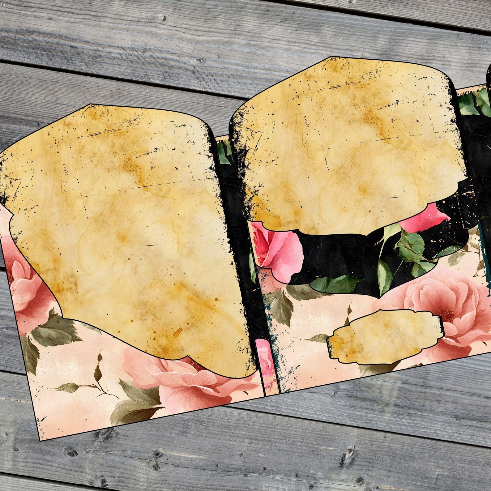 Printable Folio Kit Template - Blank DIY Junk Journal Template ...