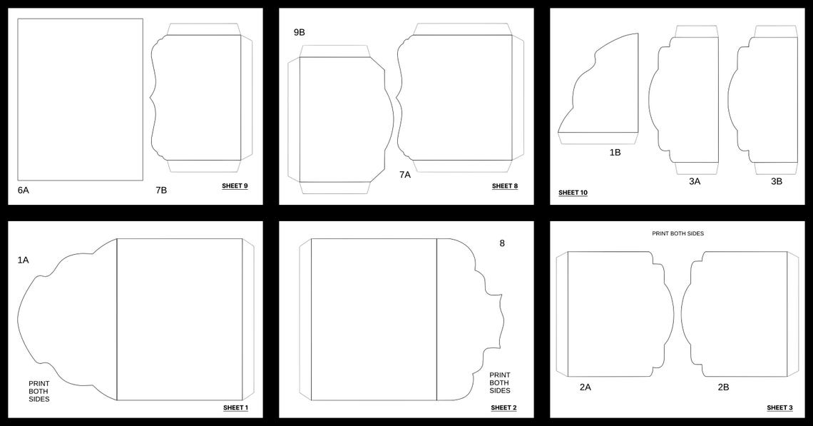 Blank Folio Outline Digital Template – Junk Journal – Customizable ...
