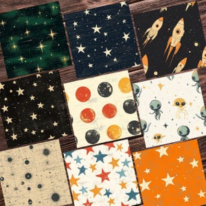 100 Space and Celestial Seamless Digital Papers, Space - Commercial Use ...