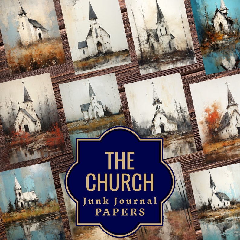 The Church Junk Journal Papers Vintage Church Ephemera Digital Chapel ...