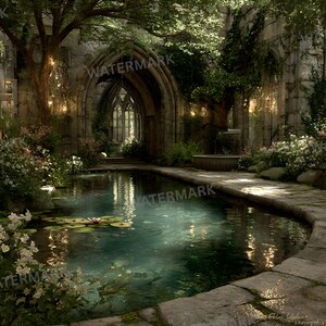 Elven Cathedral Garden Digital Backdrop Magical Elf Portrait Prop ...