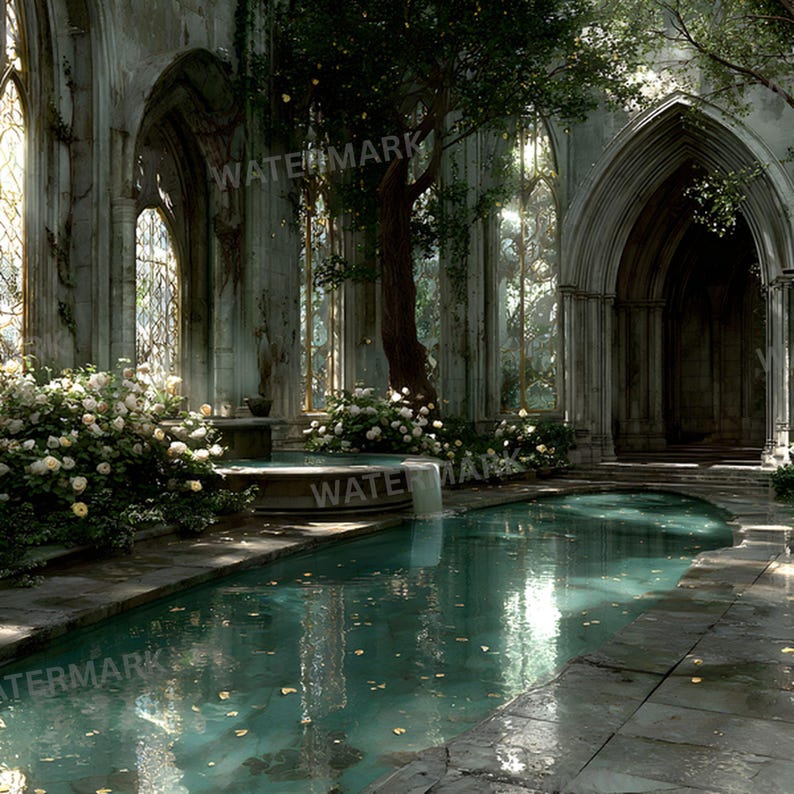 Elven Cathedral Garden Digital Backdrop Magical Elf Portrait Prop ...