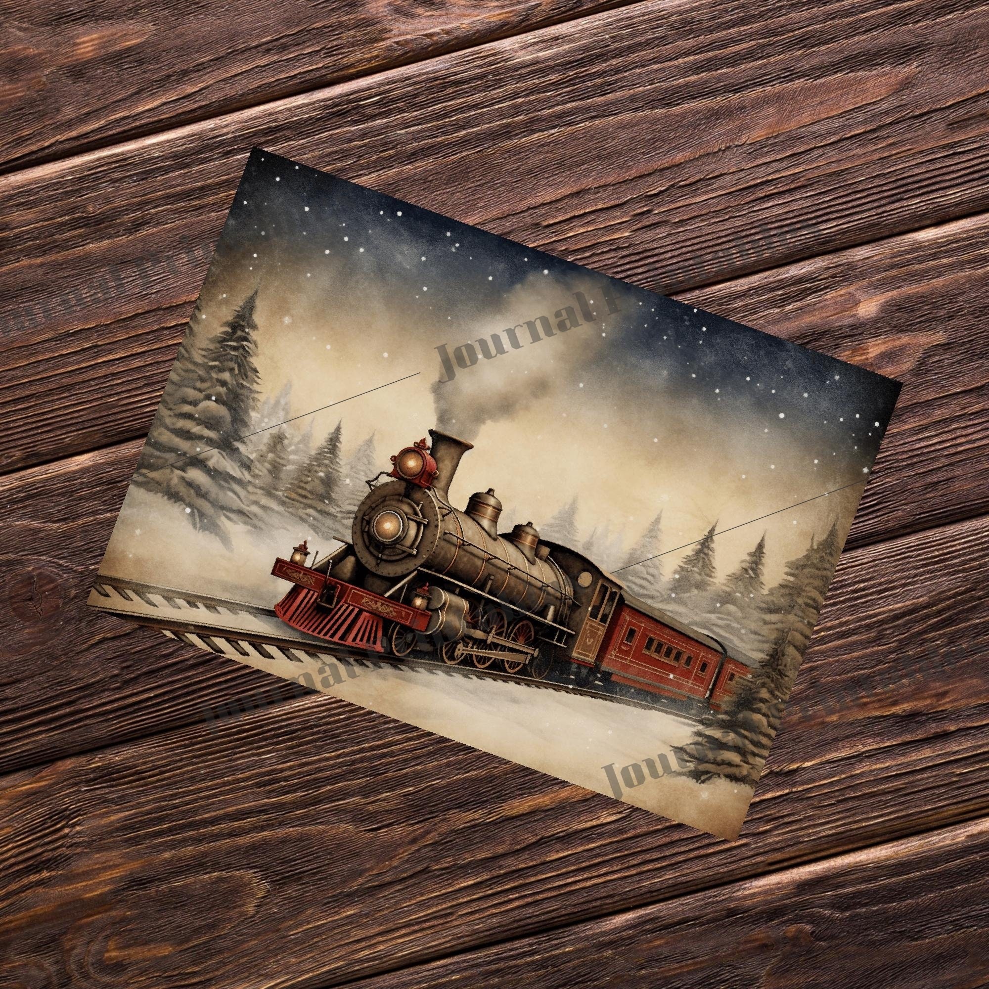Steam Train Junk Journal Kit Vintage Design, Printable Train Papers ...