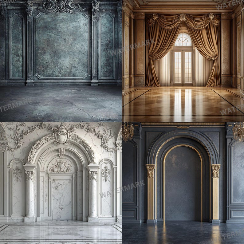 Regal Room Digital Photography Backdrop - Elegant Studio Backdrops for ...