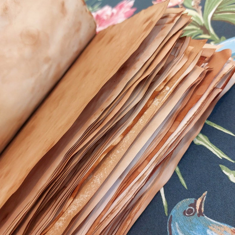 100 Sheets of Tea Stained Paper, Tea Dyed Stationary Kit, Junk Journal ...