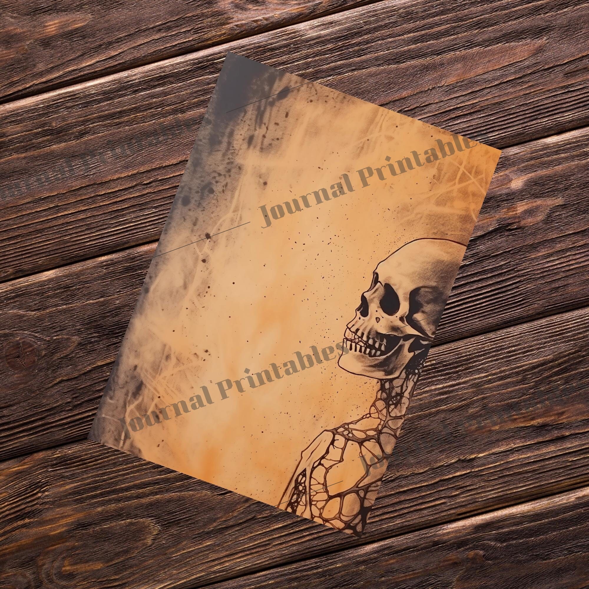 Gothic Skeleton Junk Journal Papers Gothic Art Supplies Gothic Skeleton ...