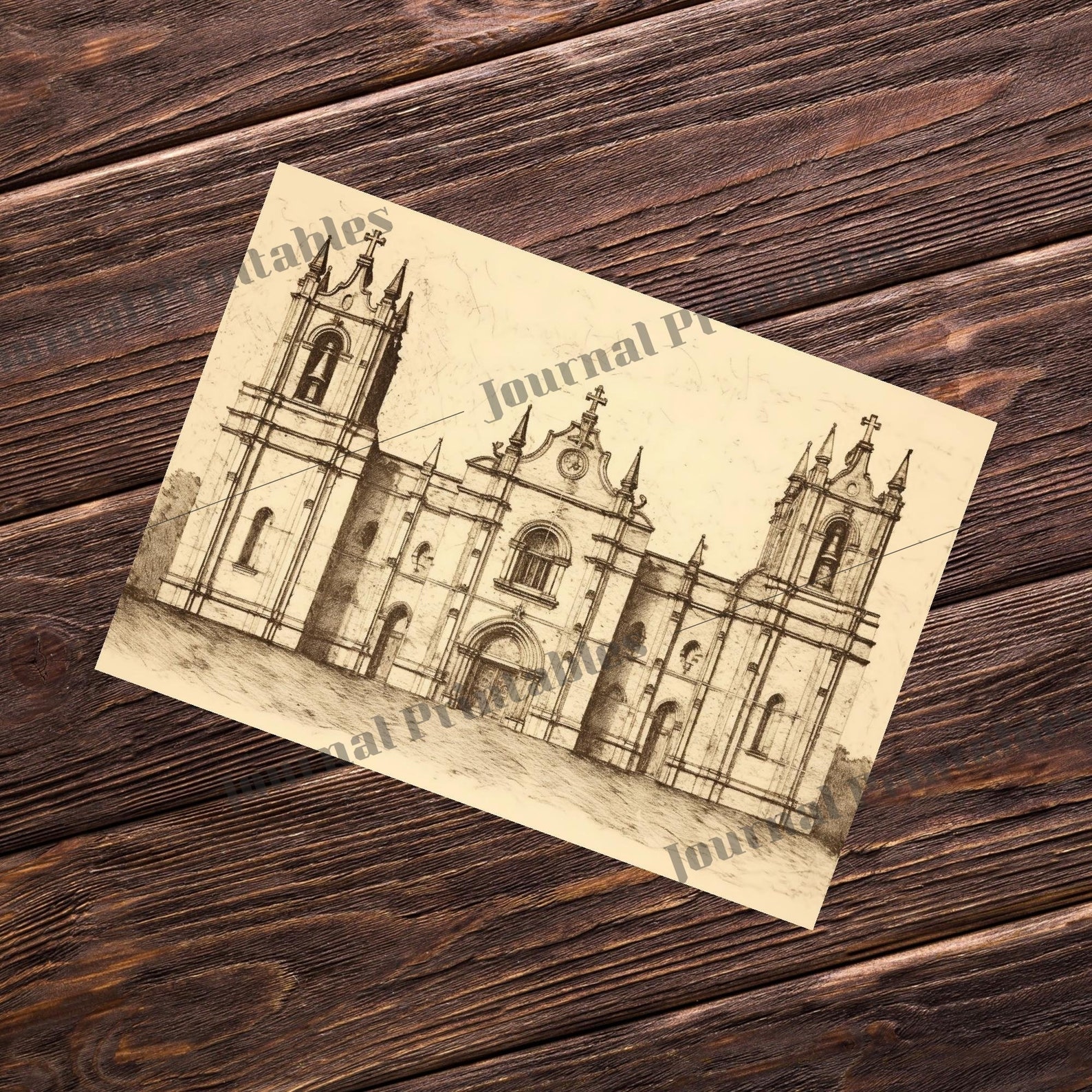 Vintage Cathedral Junk Journal Papers - Gothic Junk Journal Papers ...
