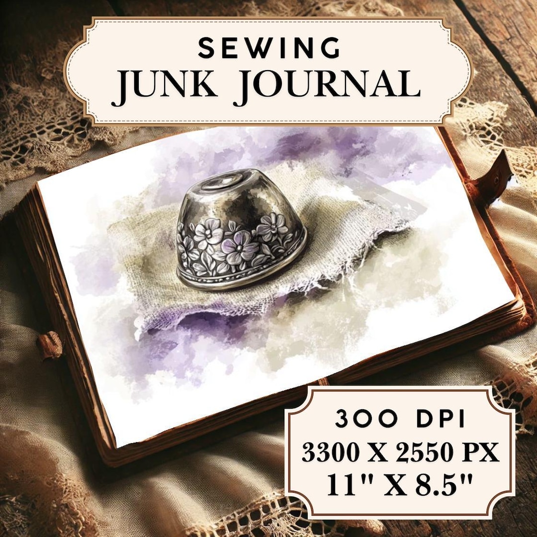 Vintage Sewing Junk Journal Pages | Antique Thimble Ephemera ...