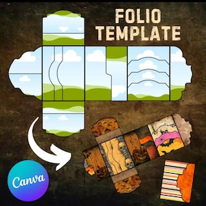 FOLIO BUNDLE - 9 Folio Kit Canva Templates - Custom Junk Journal Folio ...