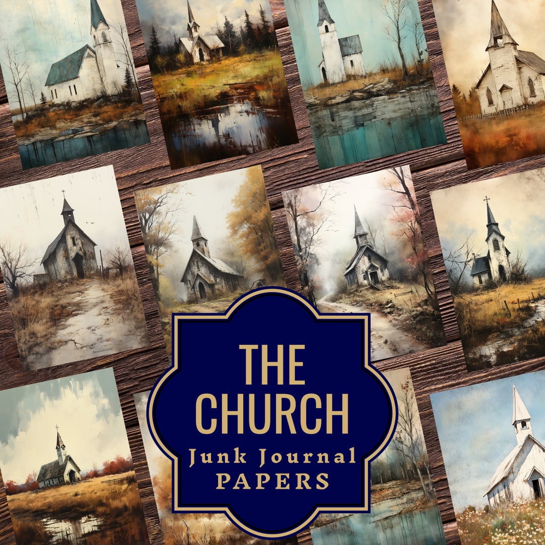 The Church Junk Journal Papers - Vintage Church Ephemera - Digital ...