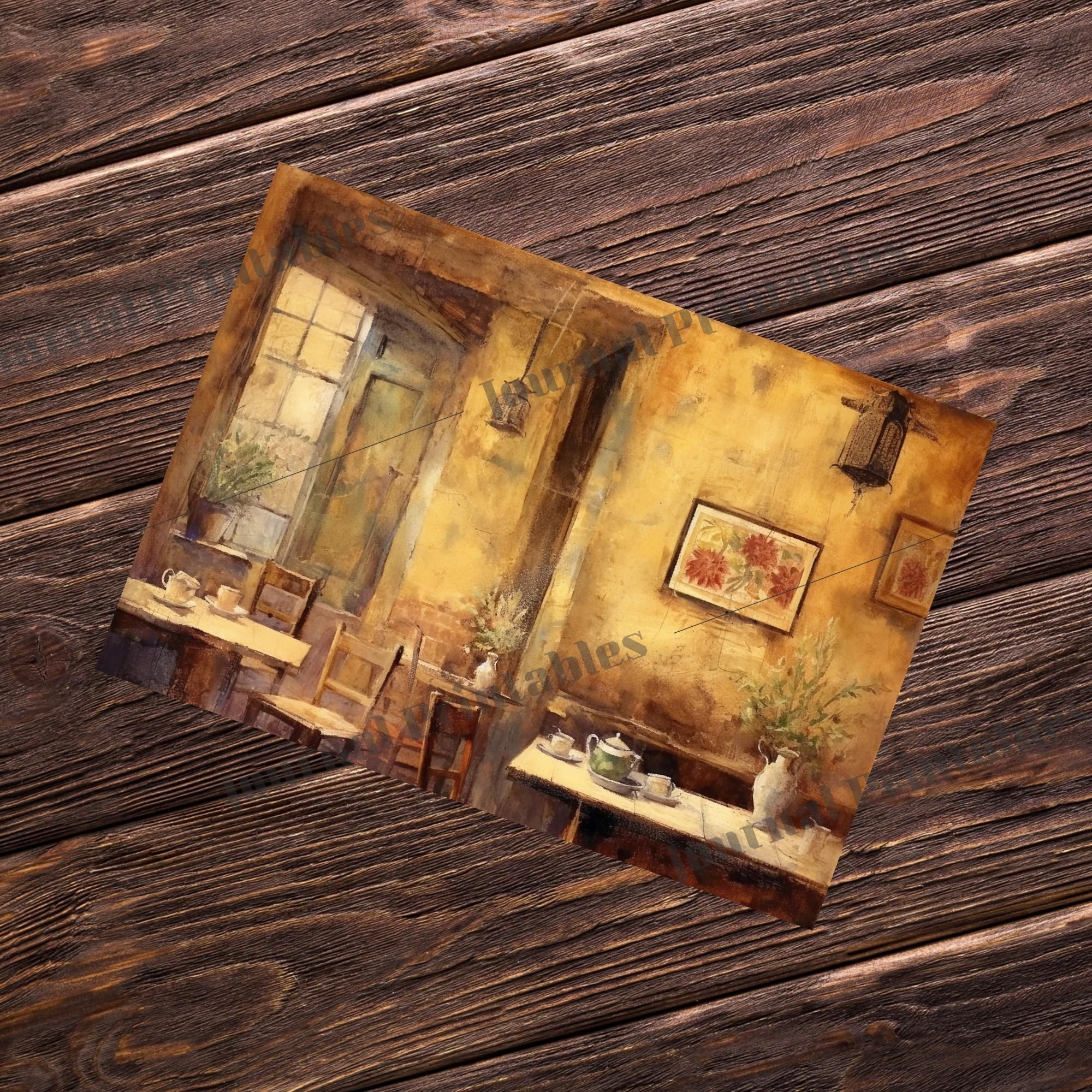 Coffee Shop Journal Pages Coffee Junk Journal Pages Coffee Shop Digital ...
