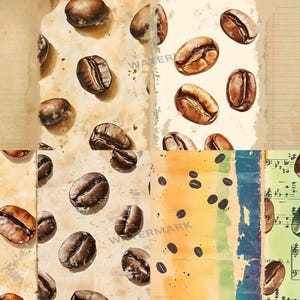 Colorful Coffee Printable Papers – Foldable Double Pages - 11" X 8.5 ...