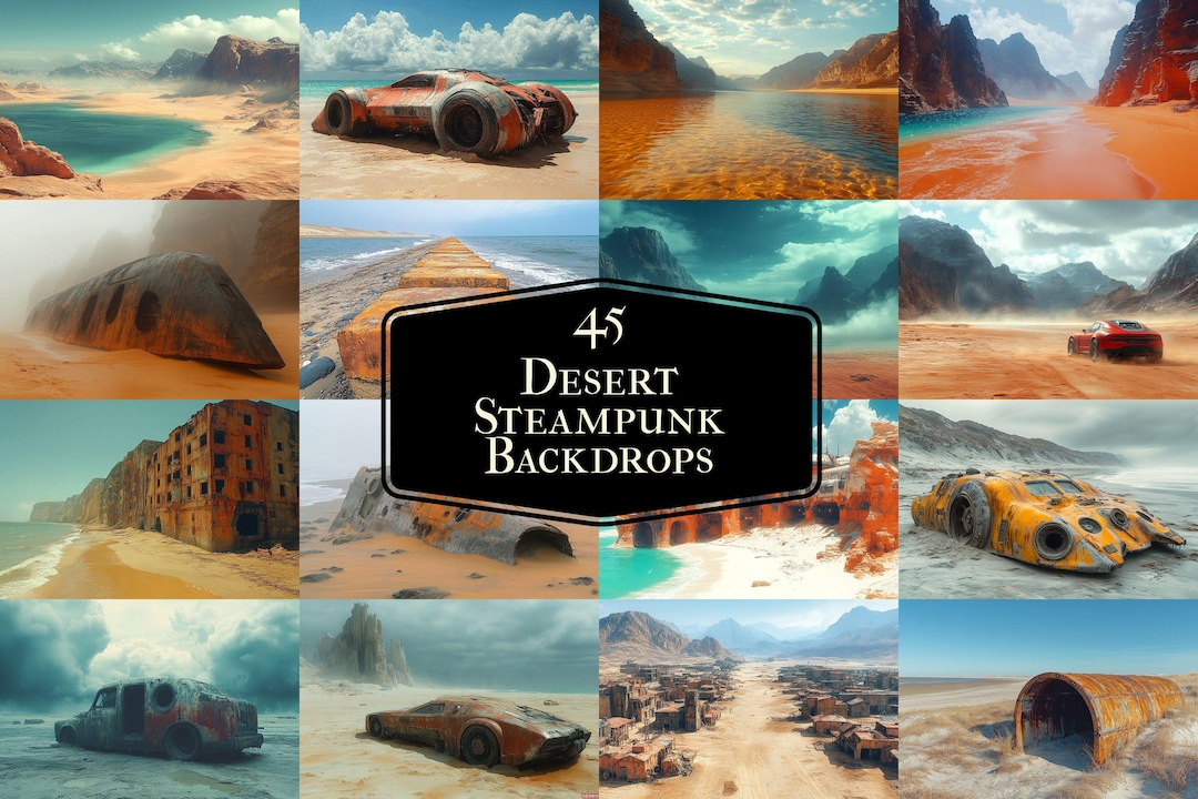 45 Desert Steampunk Backdrops, Post-apocalyptic Wasteland Scenes ...