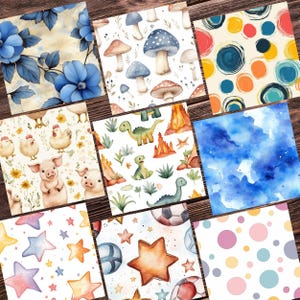 200 Seamless Digital Papers, Seamless Bundle - Commercial Use ...