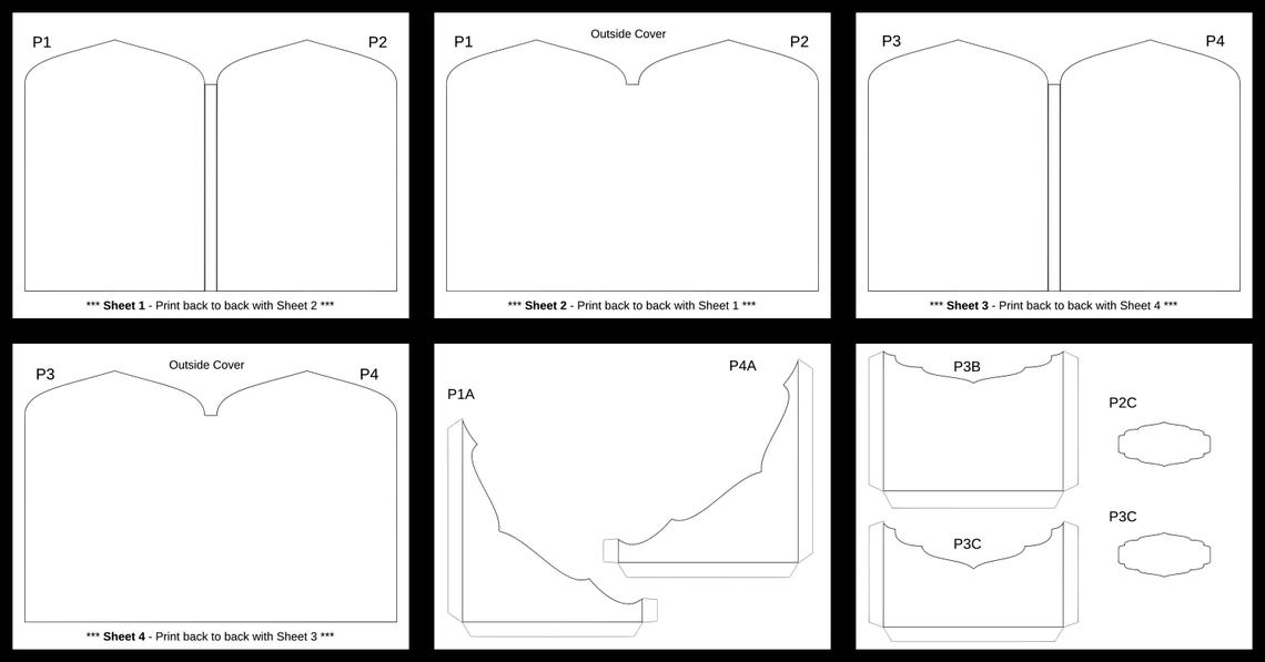 Printable Folio Kit Template - Blank DIY Junk Journal Template ...