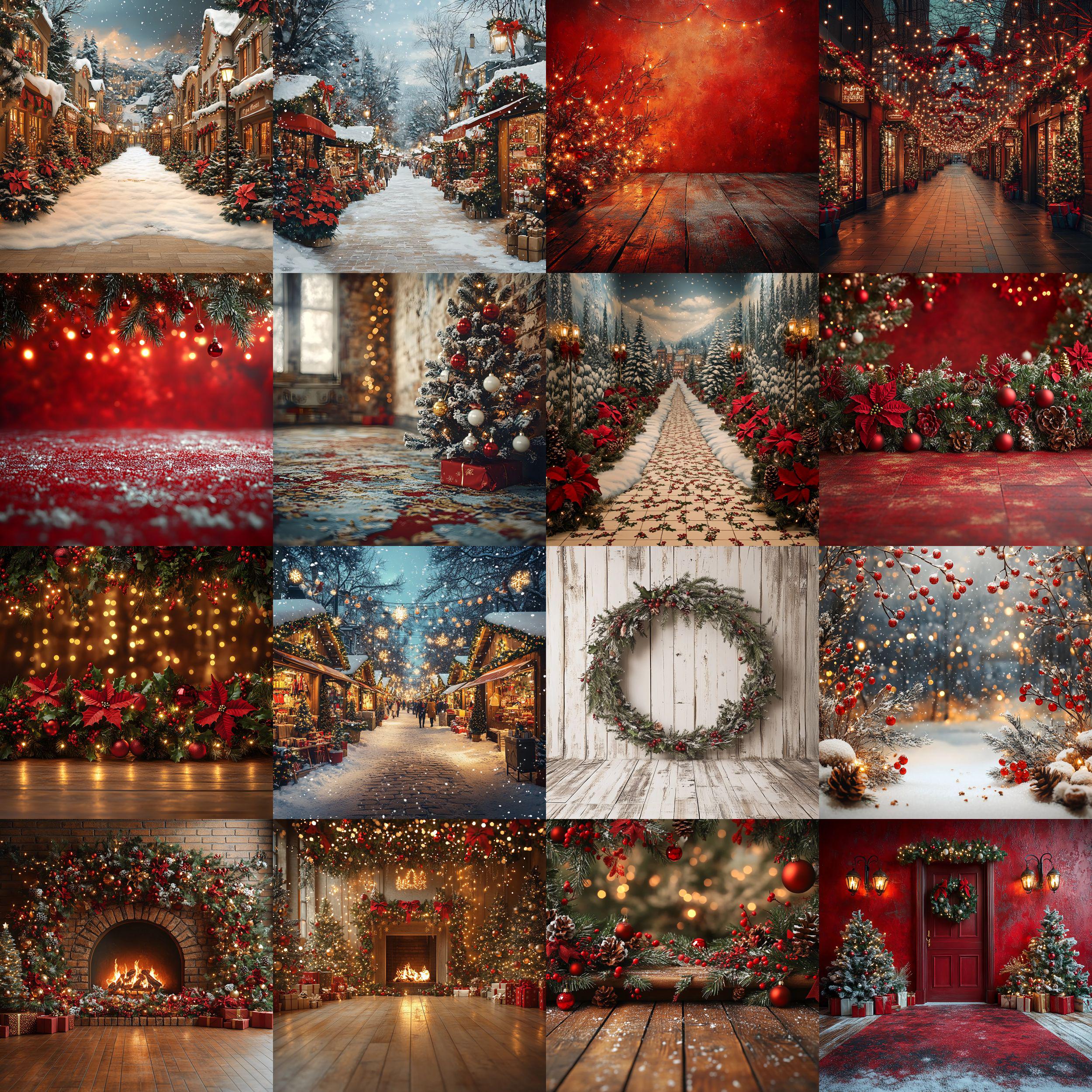 200 Christmas Backdrop, Digital Backdrop, Santa Christmas Backdrop for ...