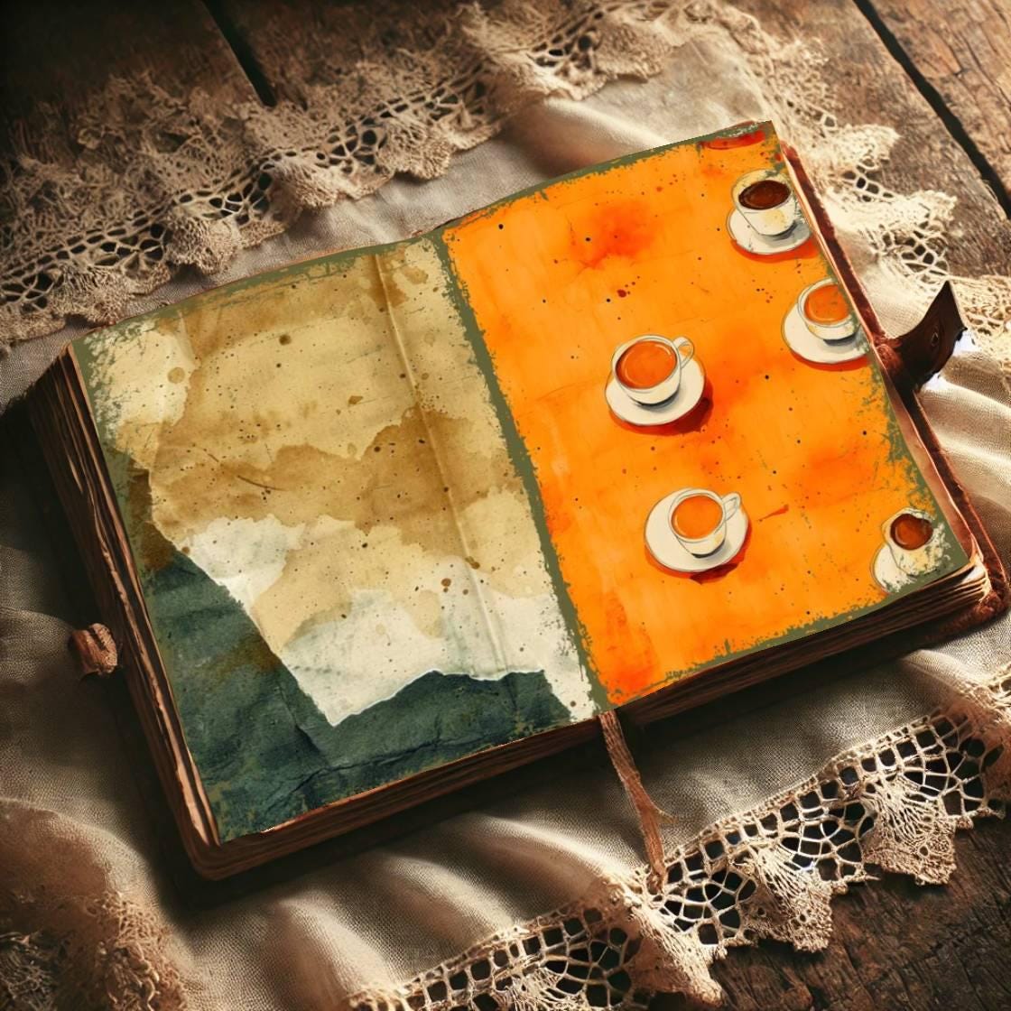 Colorful Coffee Printable Papers – Foldable Double Pages - 11" X 8.5 ...