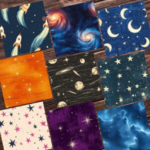 100 Space and Celestial Seamless Digital Papers, Space - Commercial Use ...