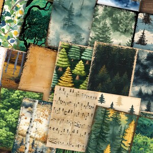 Watercolor Forest Junk Journal Printable Pages, Hiking Journal, Forest ...