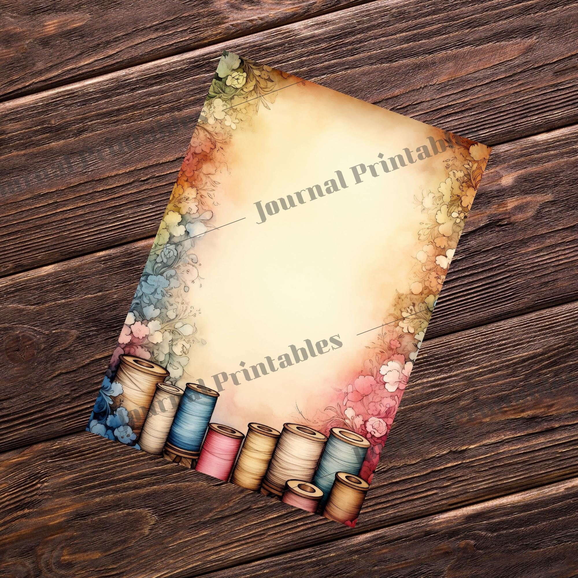 Sewing Thread Junk Journal Papers Sewing Ephemera Sewing-themed ...