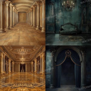 Regal Room Digital Photography Backdrop - Elegant Studio Backdrops for ...
