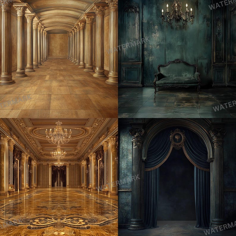 Regal Room Digital Photography Backdrop - Elegant Studio Backdrops for ...