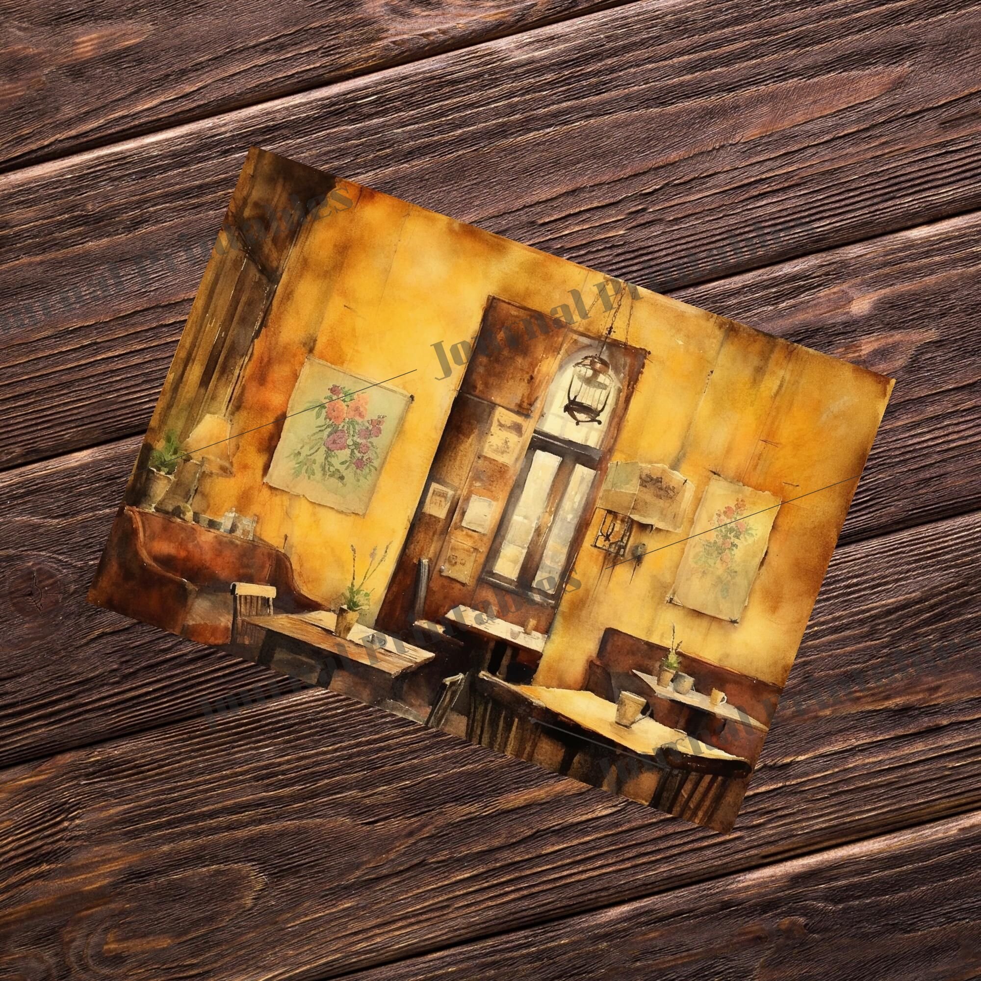 Coffee Shop Journal Pages Coffee Junk Journal Pages Coffee Shop Digital ...